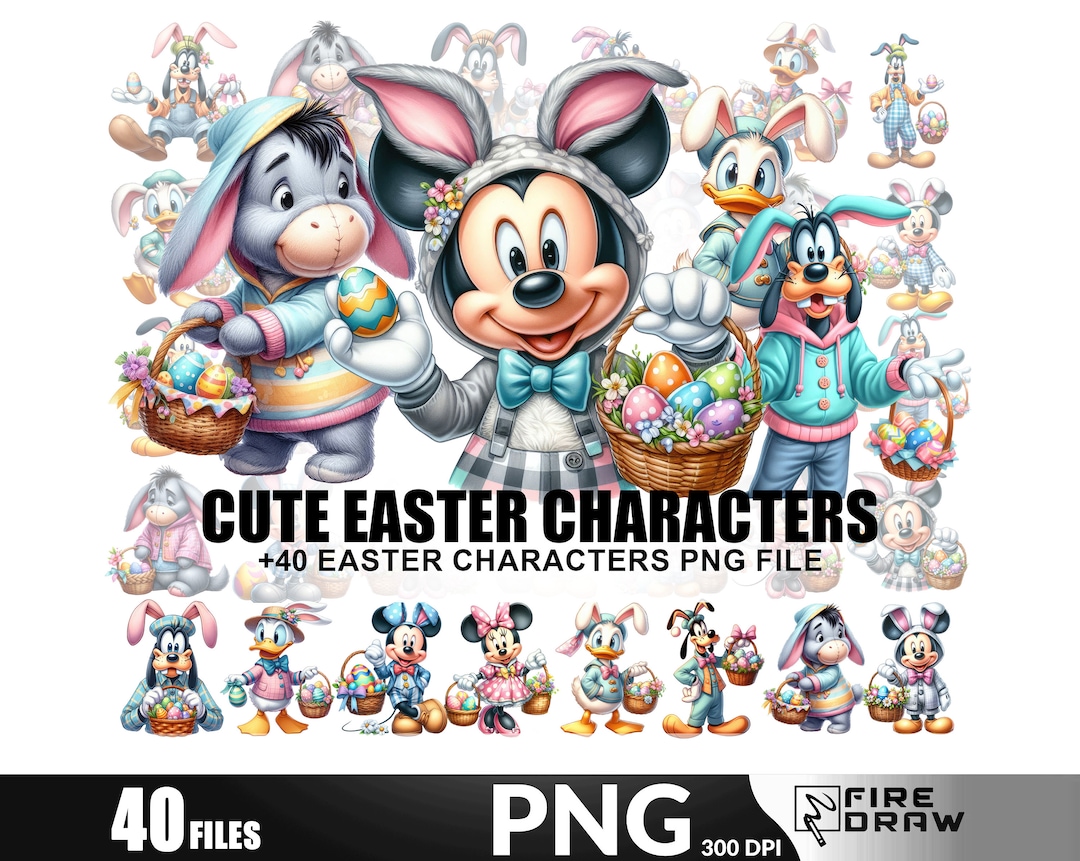 Mickey and Friends Easter DIY Png Bundle, + Magical Max Easter ...
