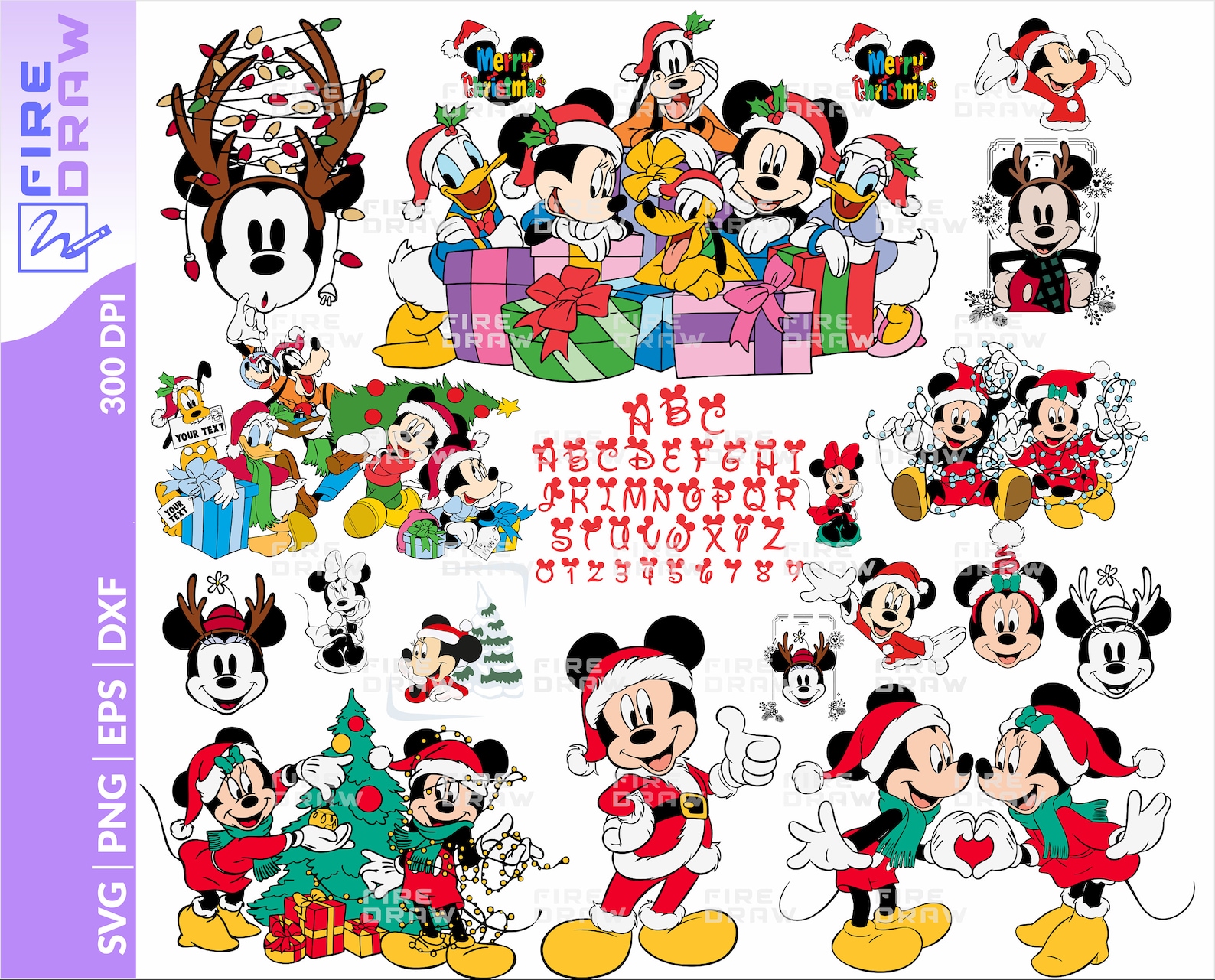 Cartton Christmas Clip Art Svg Png Christmas Clipart Png - Etsy
