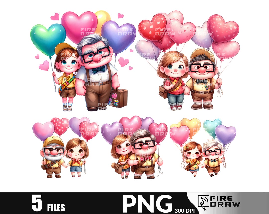 Cute up Carl and Ellie Valentines Day Png File, Tis the Season ...