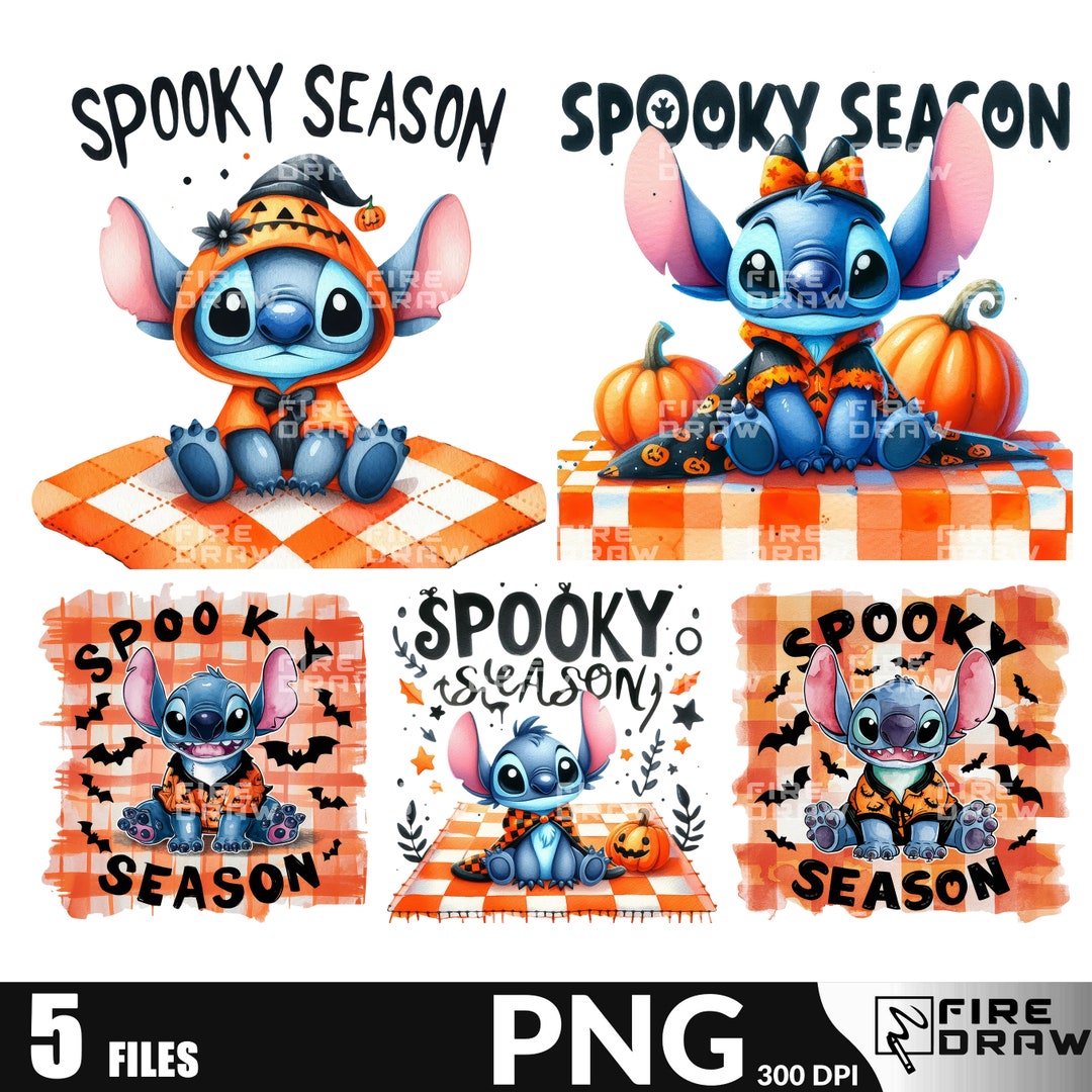 Spooky Season Lilo Stitch Halloween PNG, Stitch Horror Clipart Png File ...