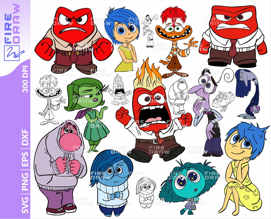 Inside Out 2 SVG and PNG Bundle, Joy, Inside Out 2 Png for Cricut Iron ...