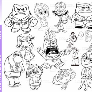 Inside Out 2 SVG Bundle: Joy, Anxiety, Emotions PNG for Cricut (digital ...