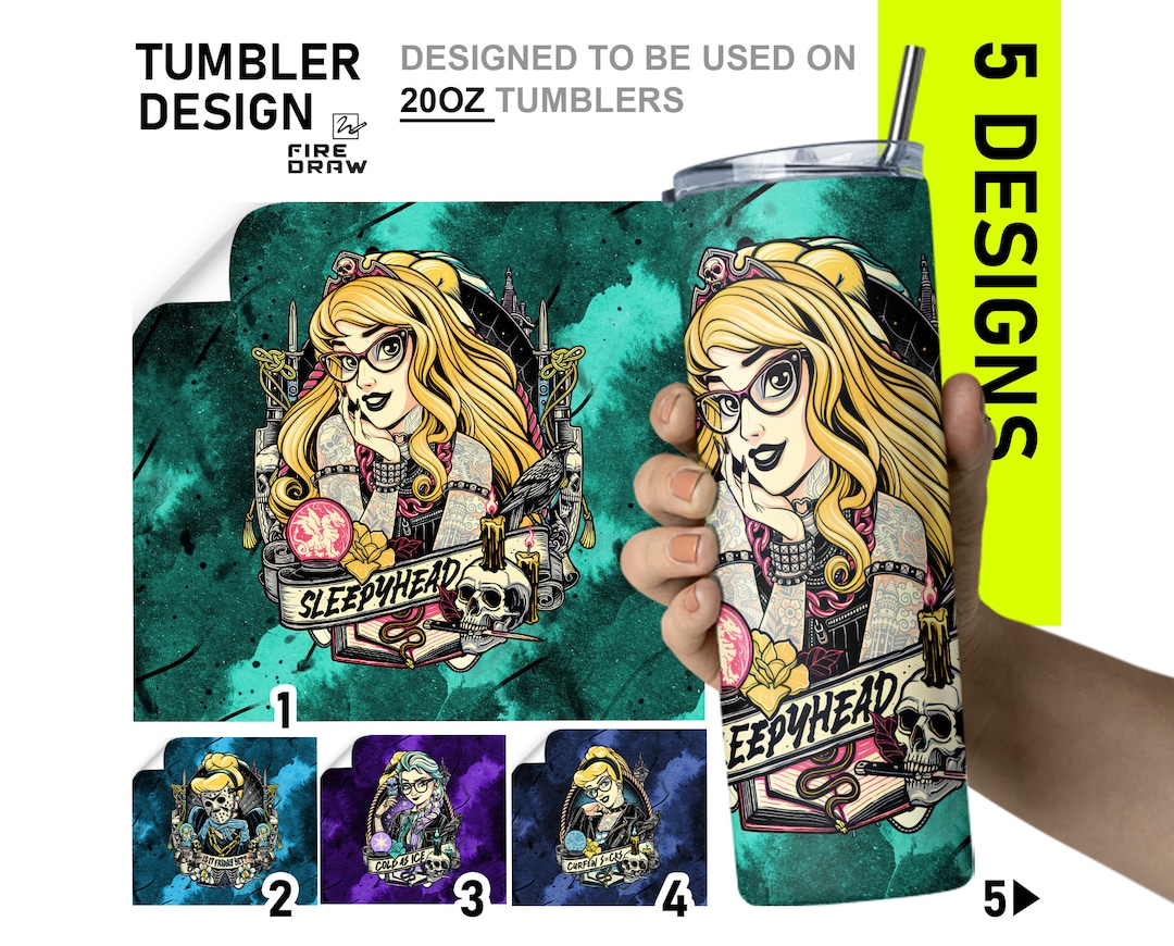 Punk Princess Tumbler PNG Designs: Rock Magic Princess, Valentine ...