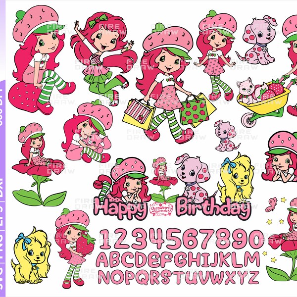 Strawberry Shortcake Svg - Etsy