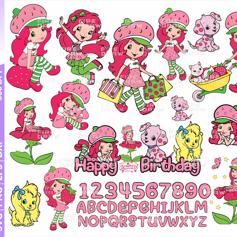 Strawberry Shortcake Svg - Etsy