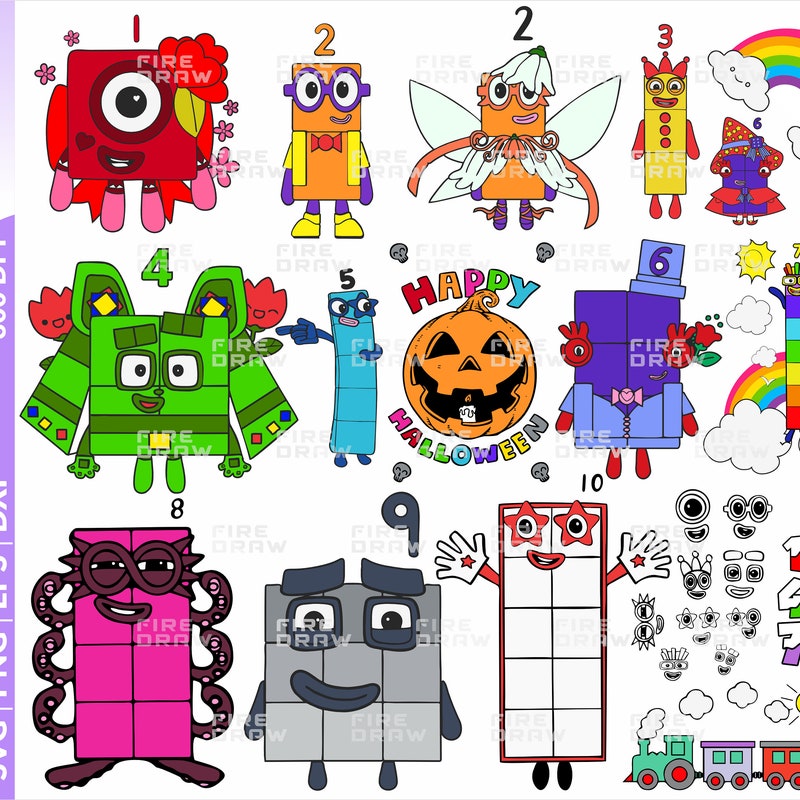 Number Blocks Stickers - Etsy