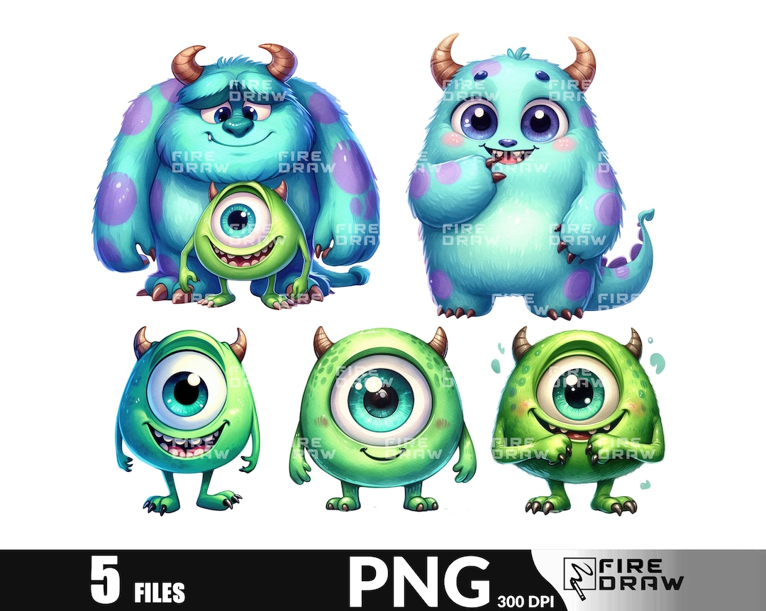 Monsters Inc Easter Eggs PNG Clipart Bundle (digital Download) - Etsy