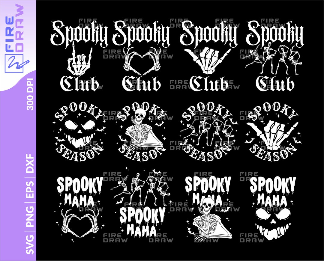 12 Spooky Svg, Halloween Svg, Skeleton Hand Svg, Skeleton Svg, Spooky ...