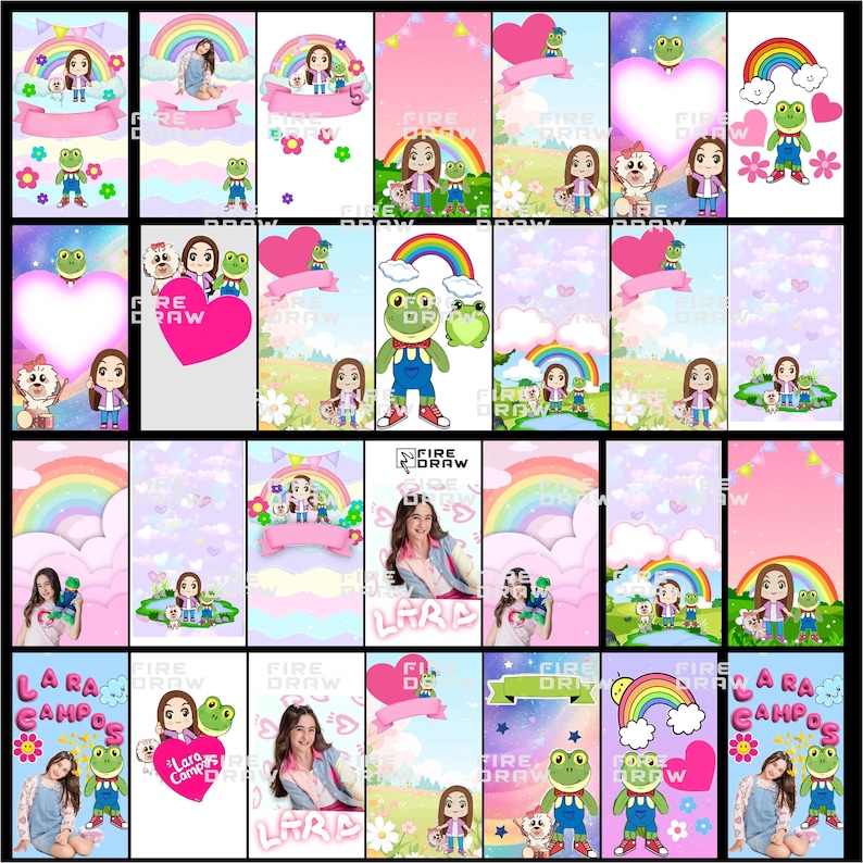 Lara Campos PNG Character Clipart Bundle, Frog Rhenne and Cookie Dog ...