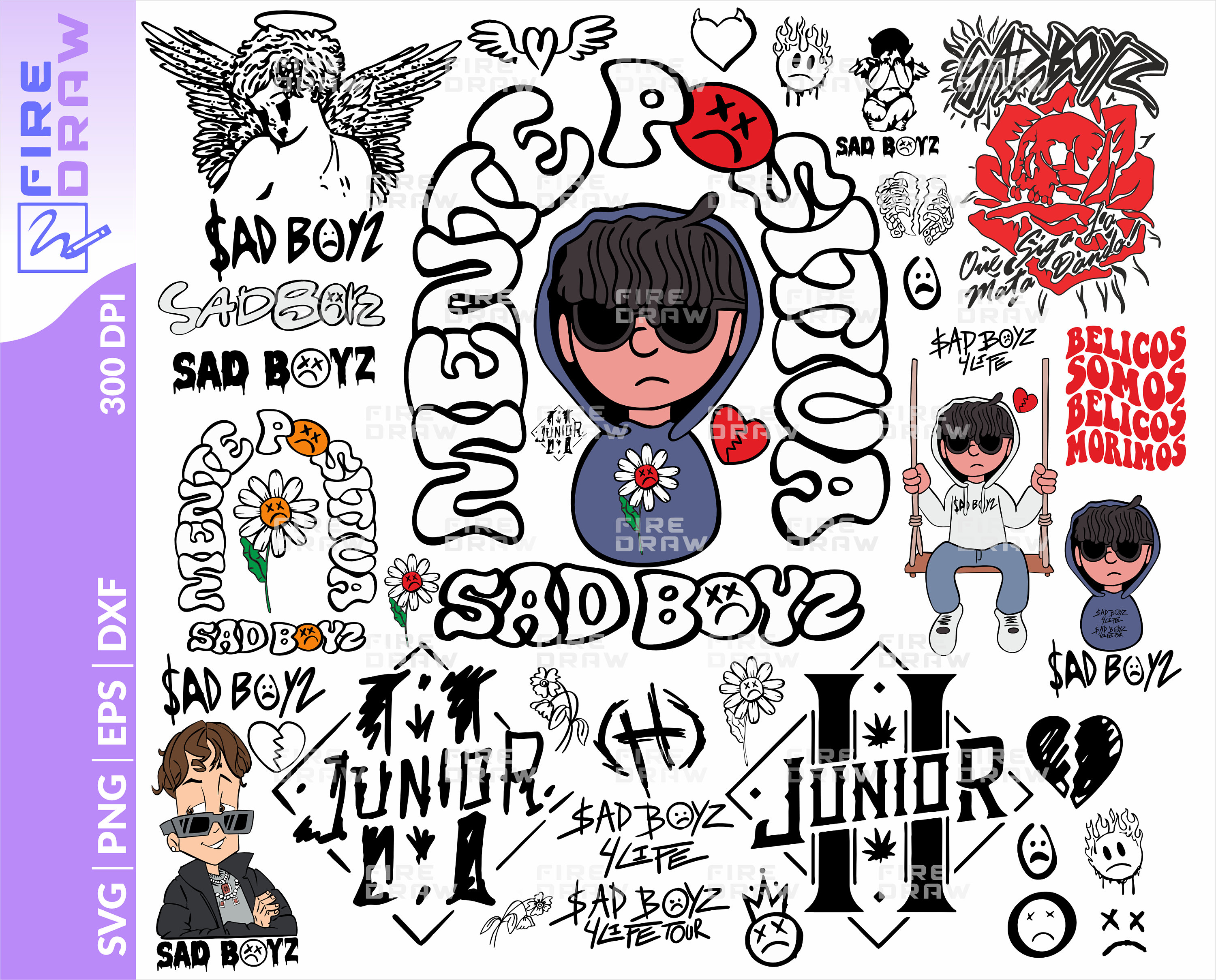 Sad boyz 4 LIFE svg y png, Junior H svg, Corridos Tumbados, eps ...