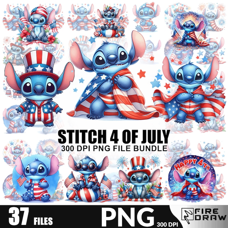 Lilo and Stitch Fourth of July - Etsy
