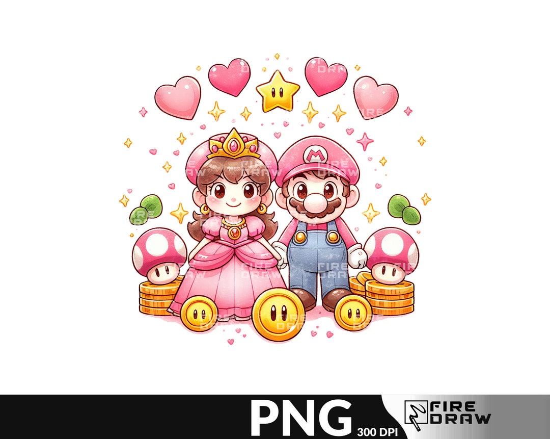 Super mario bros camisa san valentín Png, archivos de sublimación de ...