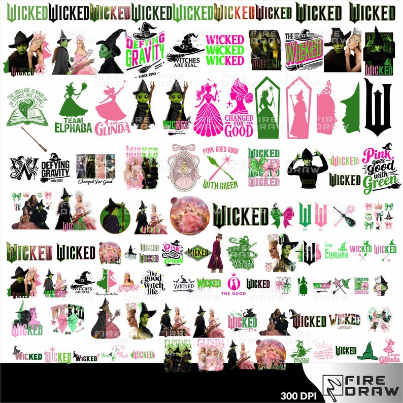 580 Wicked PNG, Wallpaper, Coloring Page and SVG Bundle, Wicked Change ...