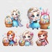 Easter Anna and Elsa PNG Bundle, Retro Shirt Easter Design Png File for ...