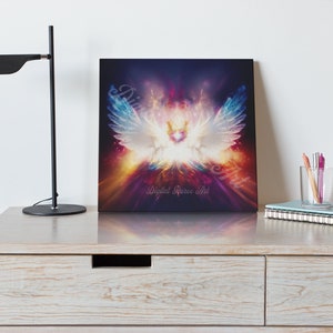 Divine Angel Heart, Beautiful Colourful Spiritual Art Print, Angelic ...