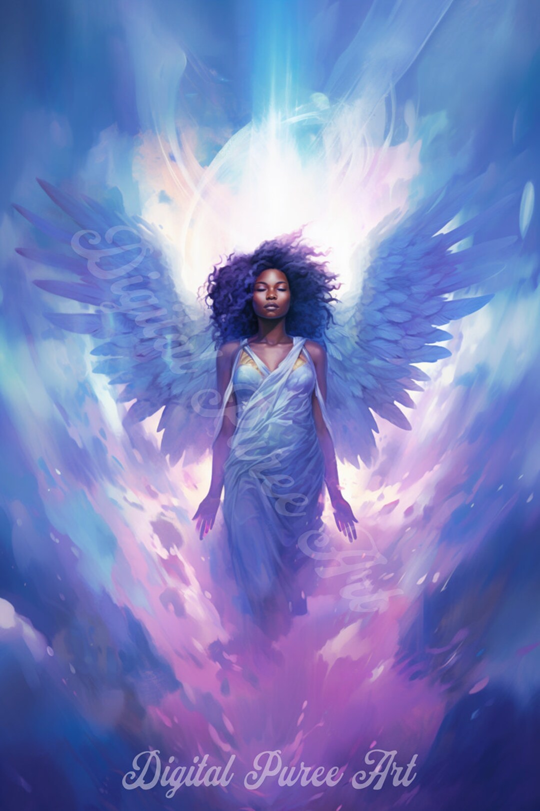 Evangeline: the Messenger, A Beautiful Spiritual Wall Art, Angelic ...
