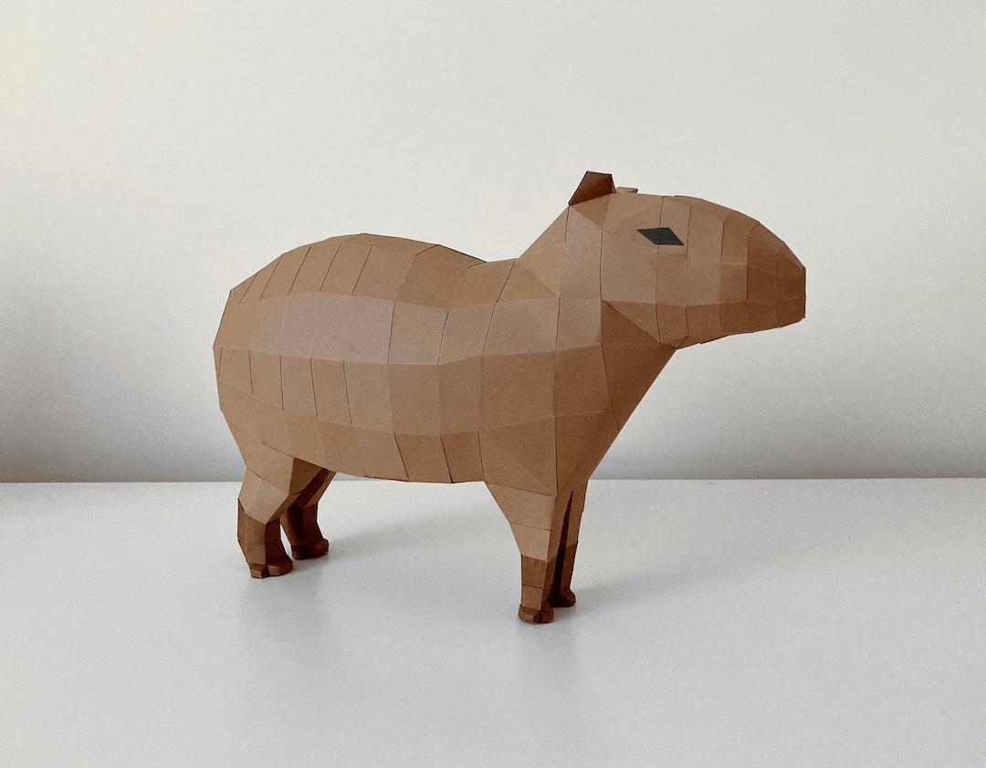 3D Cute Capybara Papercraft Template Pdf DIY Origami DIY - Etsy