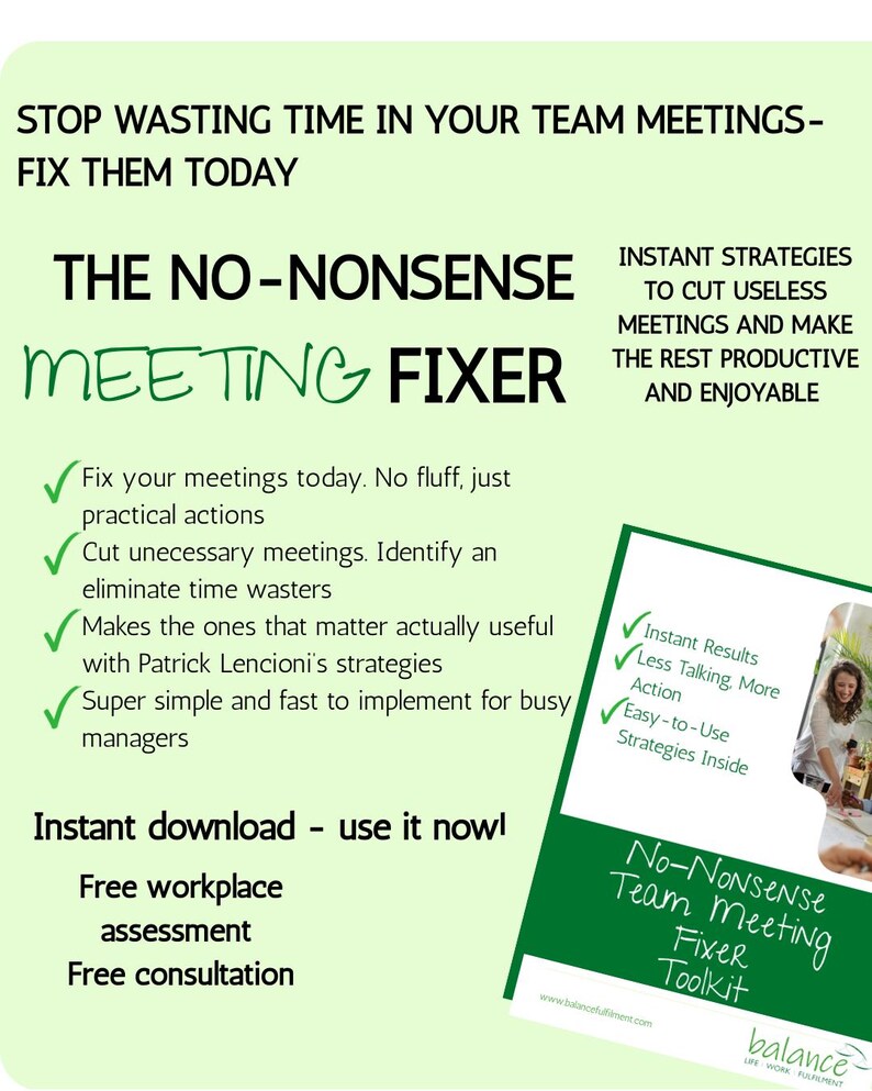 The No-nonsense Team Meeting Fixer | Instant Strategy to Fix Boring ...