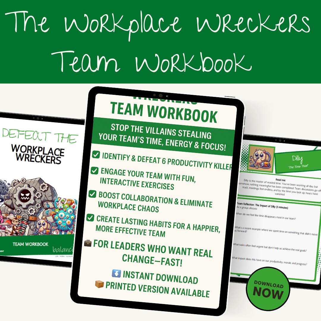 Boost Productivity, Teamwork & Focus | Team Workbook | Workplace ...