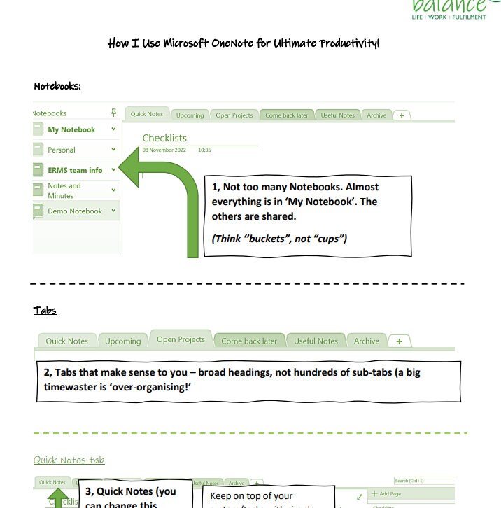 Onenote Guide for Ultimate Productivity! | PDF Download | How to Use ...