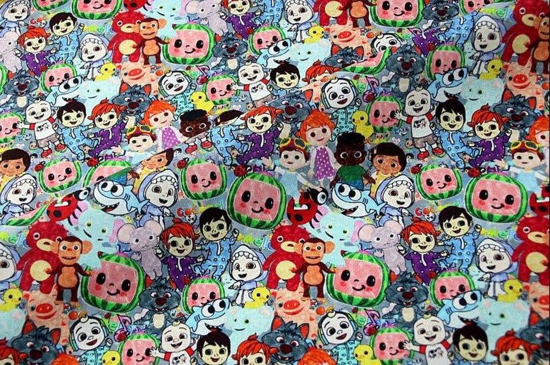 Cocomelon Fabric Watermelon Fabric Cartoon Character Fabric - Etsy