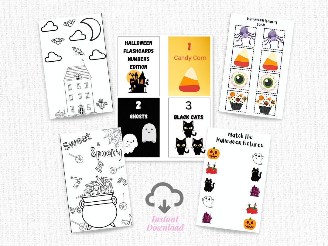 Printable Halloween Activity Pack for Halloween Learning - Etsy