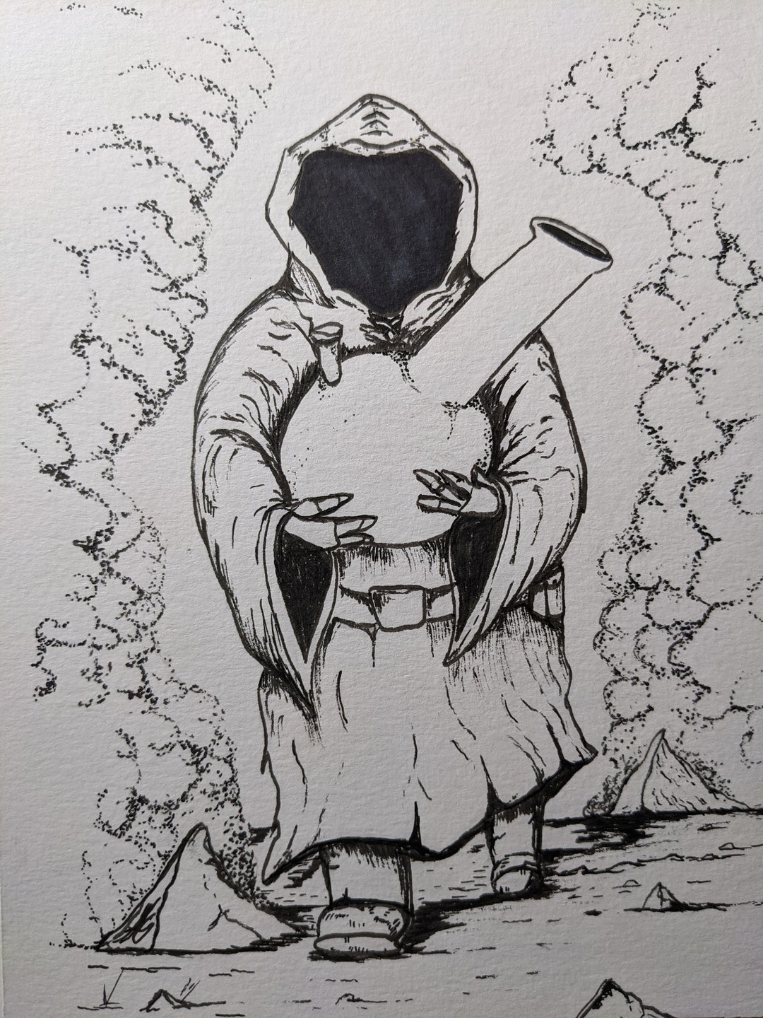 Original Drawing Wanderer. - Etsy