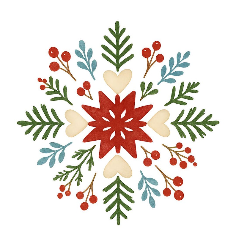 33 Scandiavian Folk Art Snowflake Clipart, Transparent Background ...