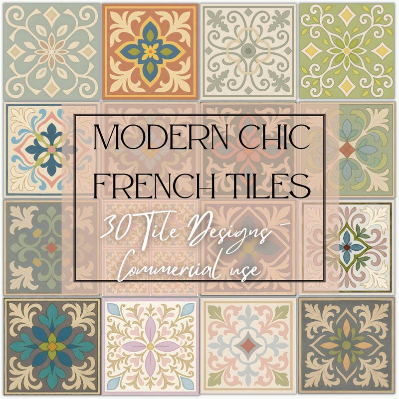 French Tiles - Etsy