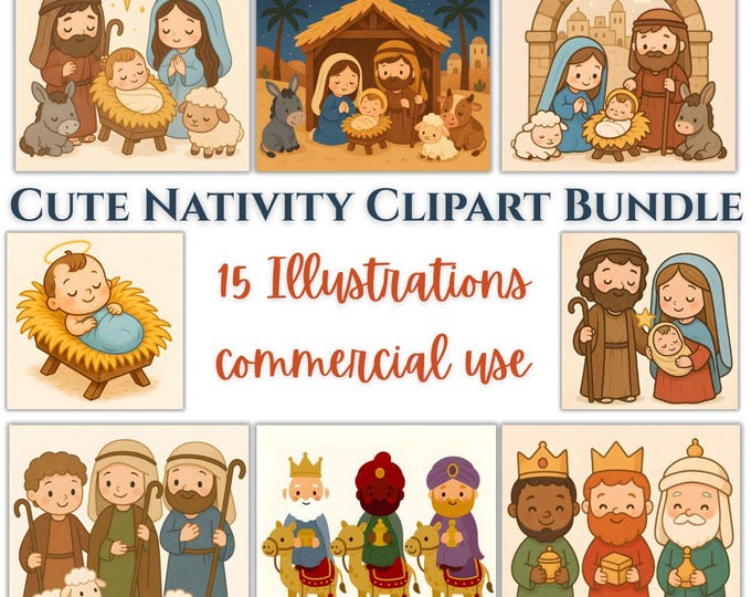 Nativity Clipart Set 215 - Etsy Canada