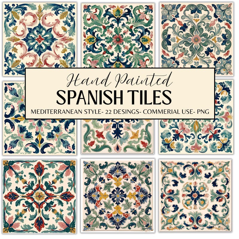 Hand Painted Tiles - Etsy