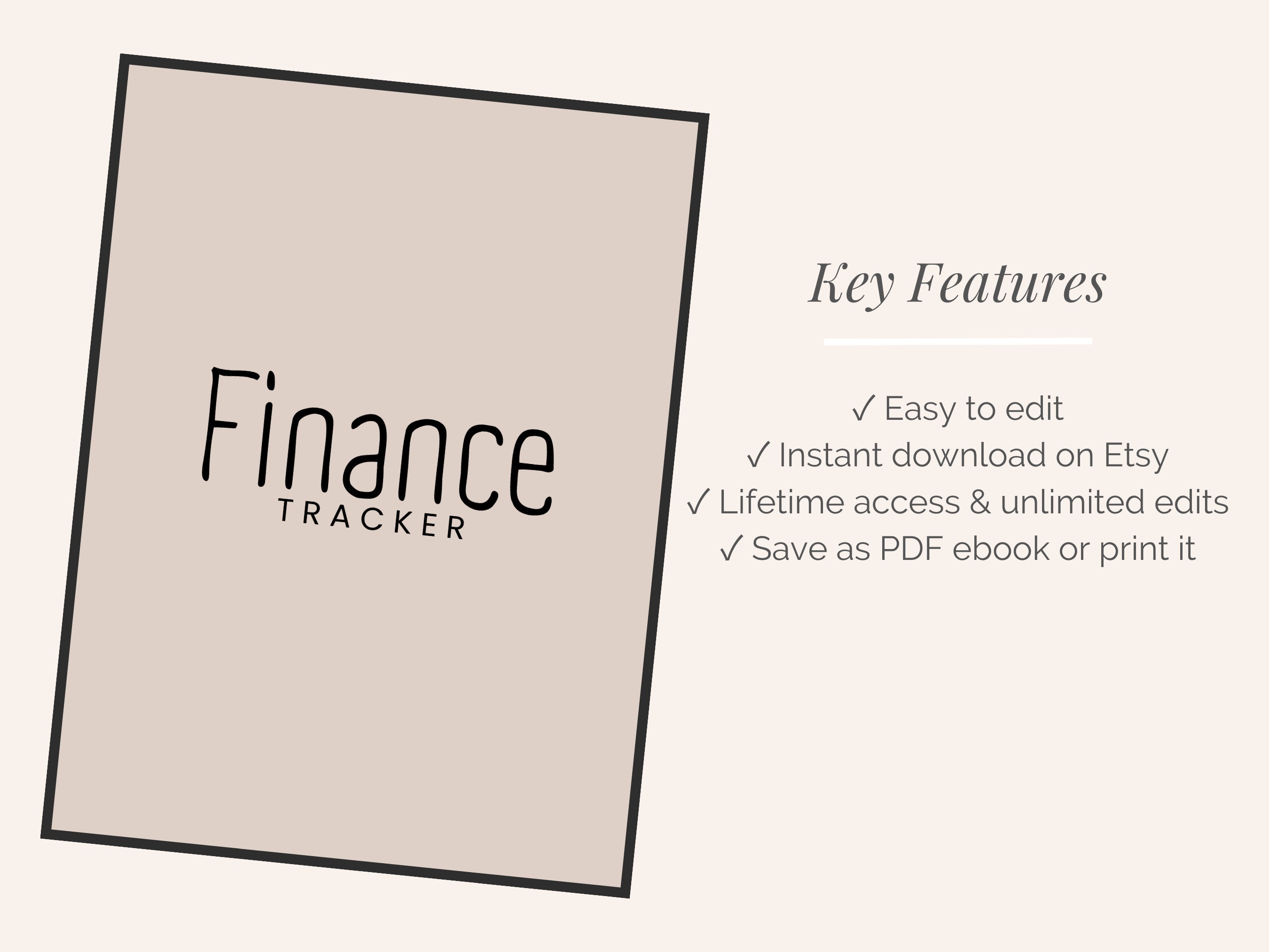 Finance Tracker Printable Finance Tracker Finance Tracker - Etsy