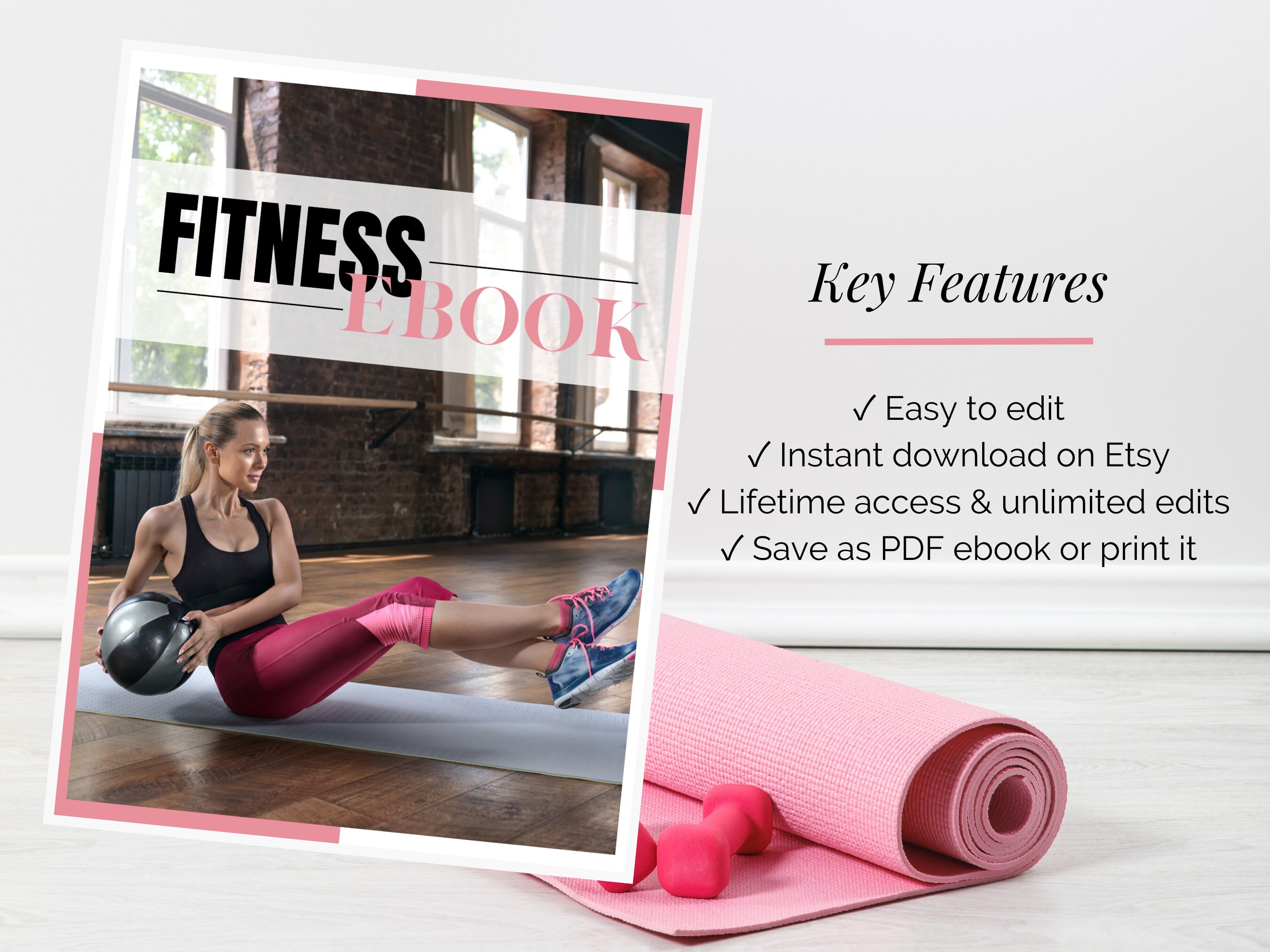 Fitness Program Template Canva | Fitness Ebook Template | Personal ...