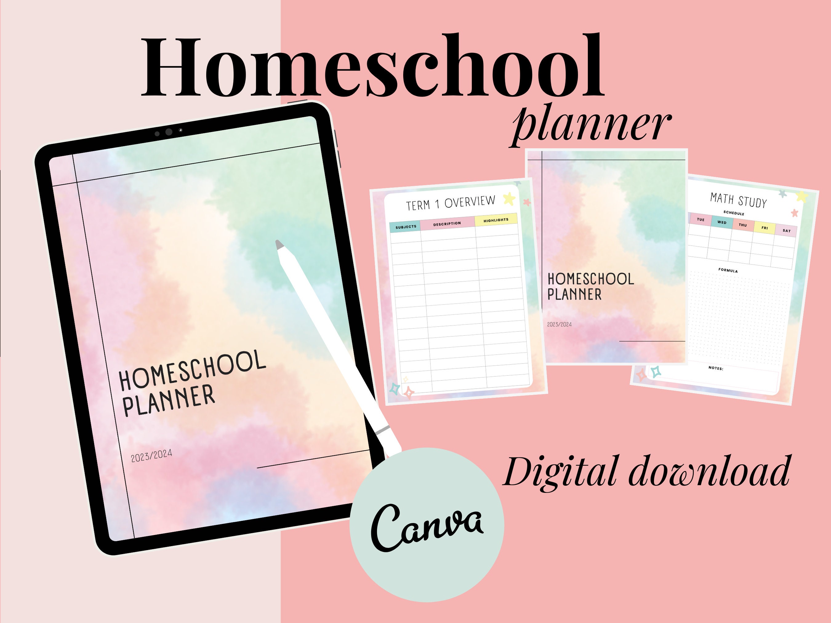 Printable Homeschool Planner | Digital Planner for Homeschool ...