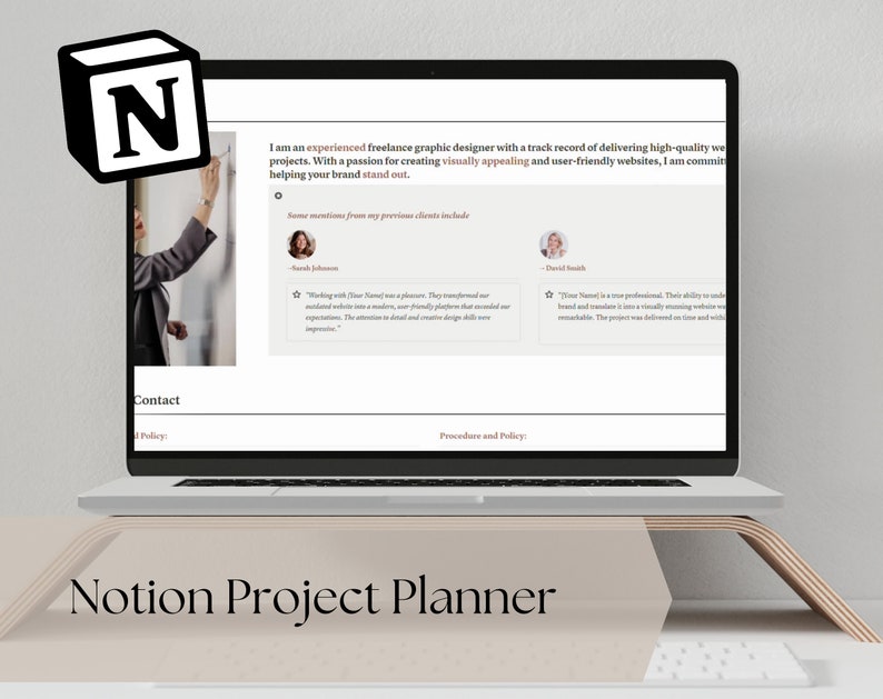 Notion Project Planner Dashboard Template, Notion Template, Notion All ...
