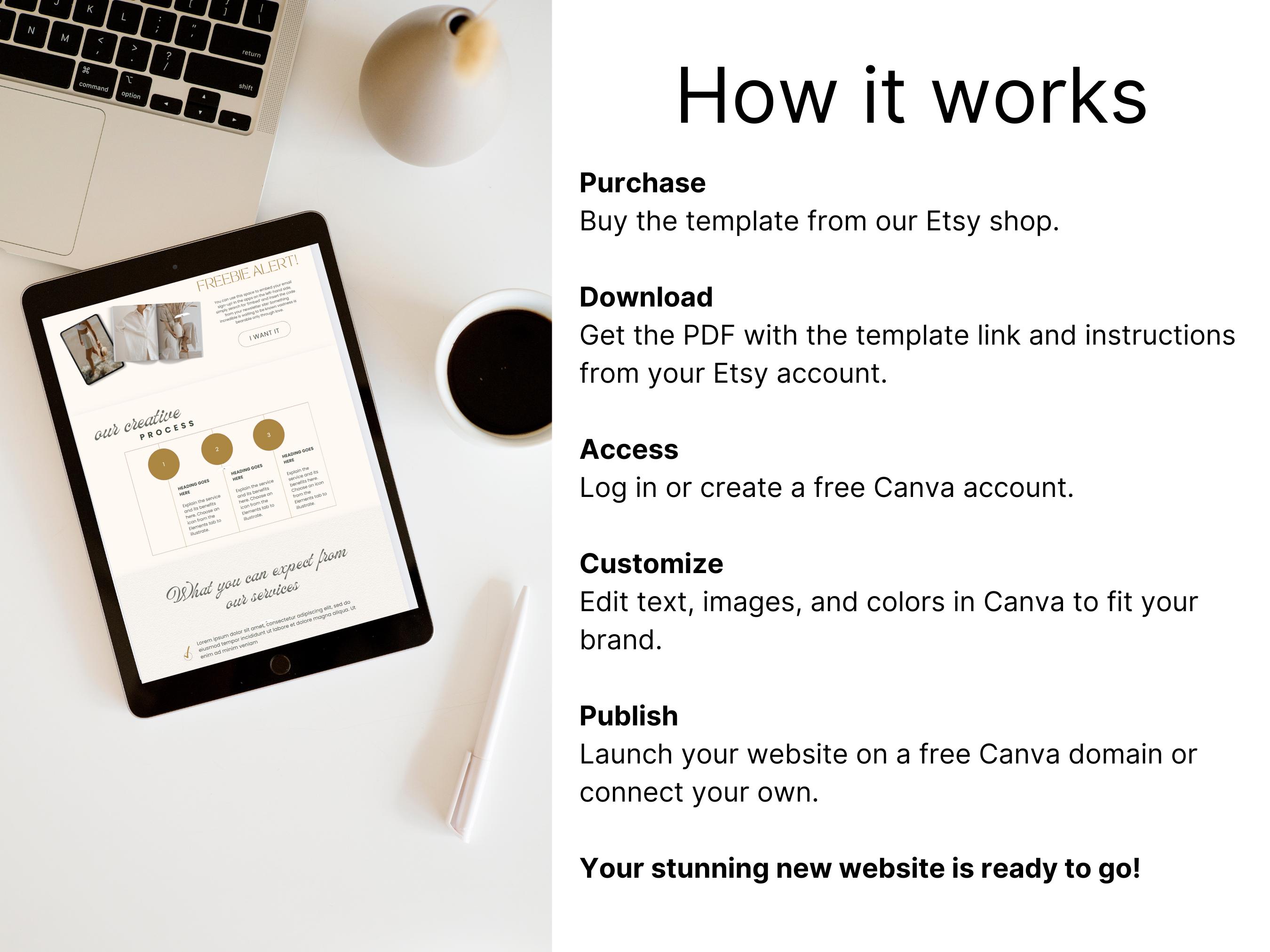Coach Website Canva Template for Coach Landing Page Website Business ...