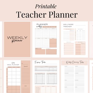 Pastel Weekly Planner Printable and Editable in Canva Week Planner Cute ...