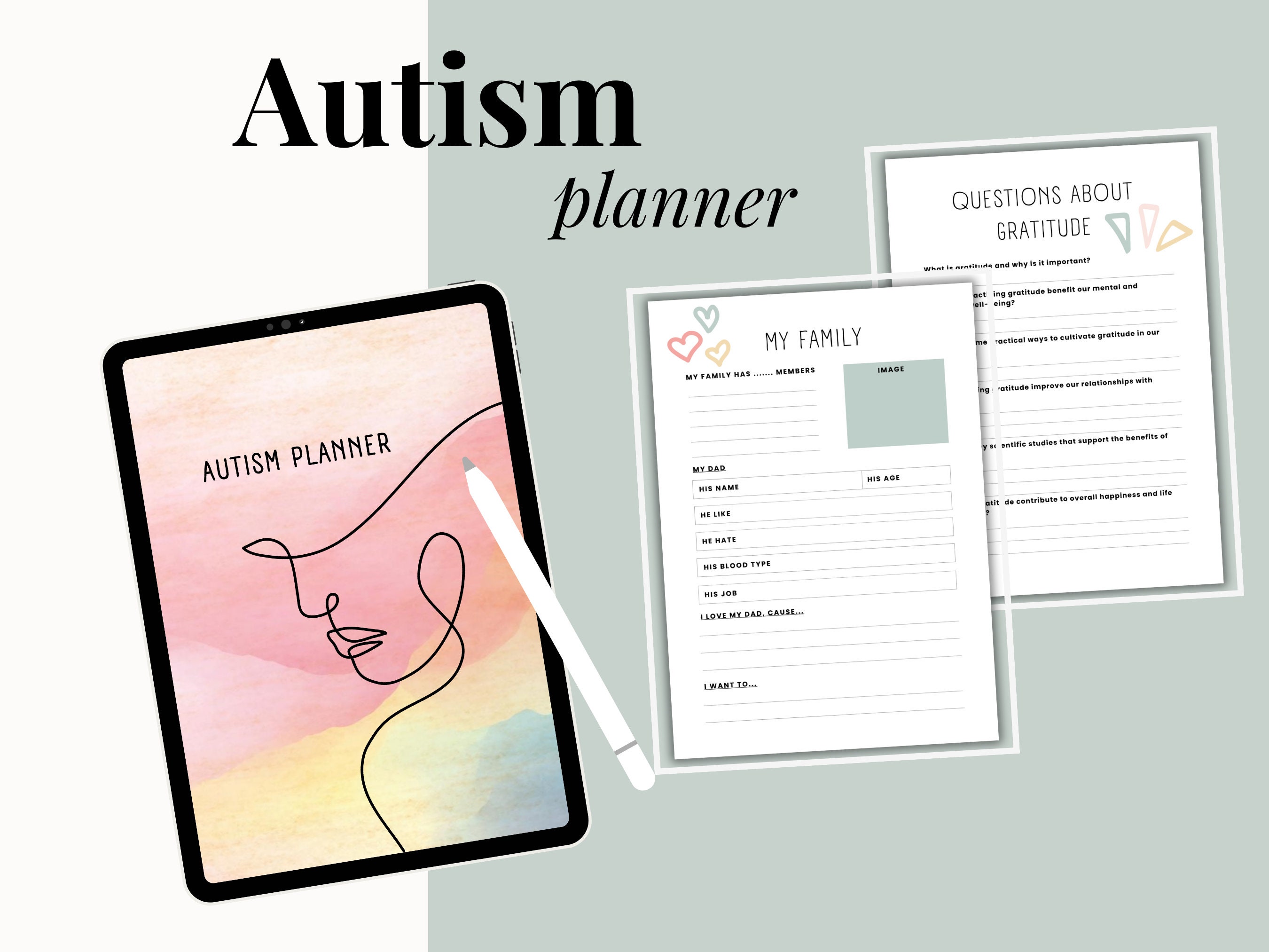 Autism Planner Autism Planner Binder Autism Planner Adult - Etsy