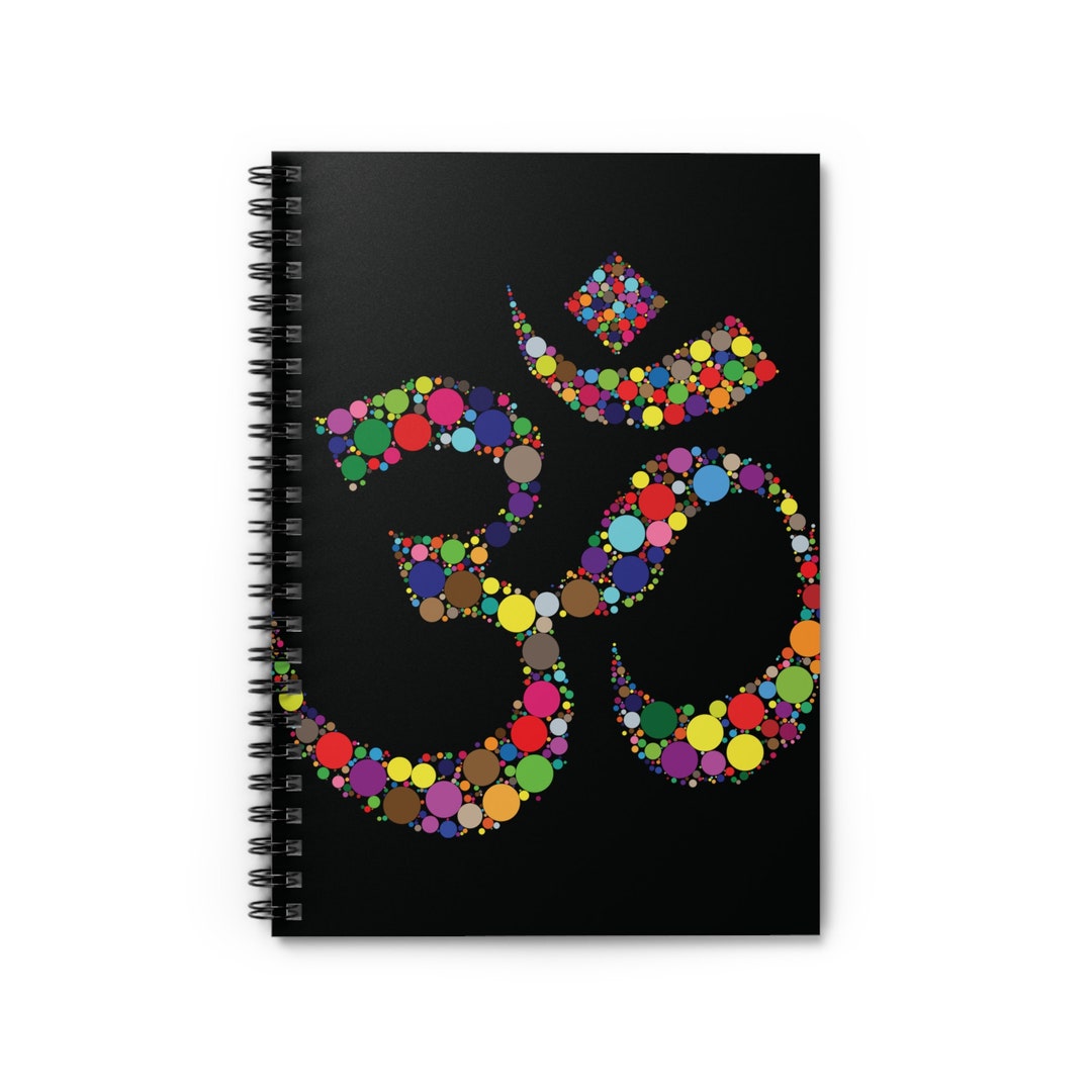 Rainbow Bubble Om Spiral Notebook Ruled Line - Etsy
