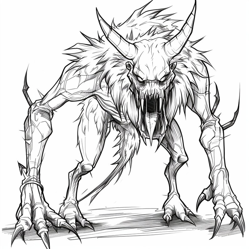 Cryptid Coloring Pages, 10 Coloring Pages for Children and Adults - Etsy