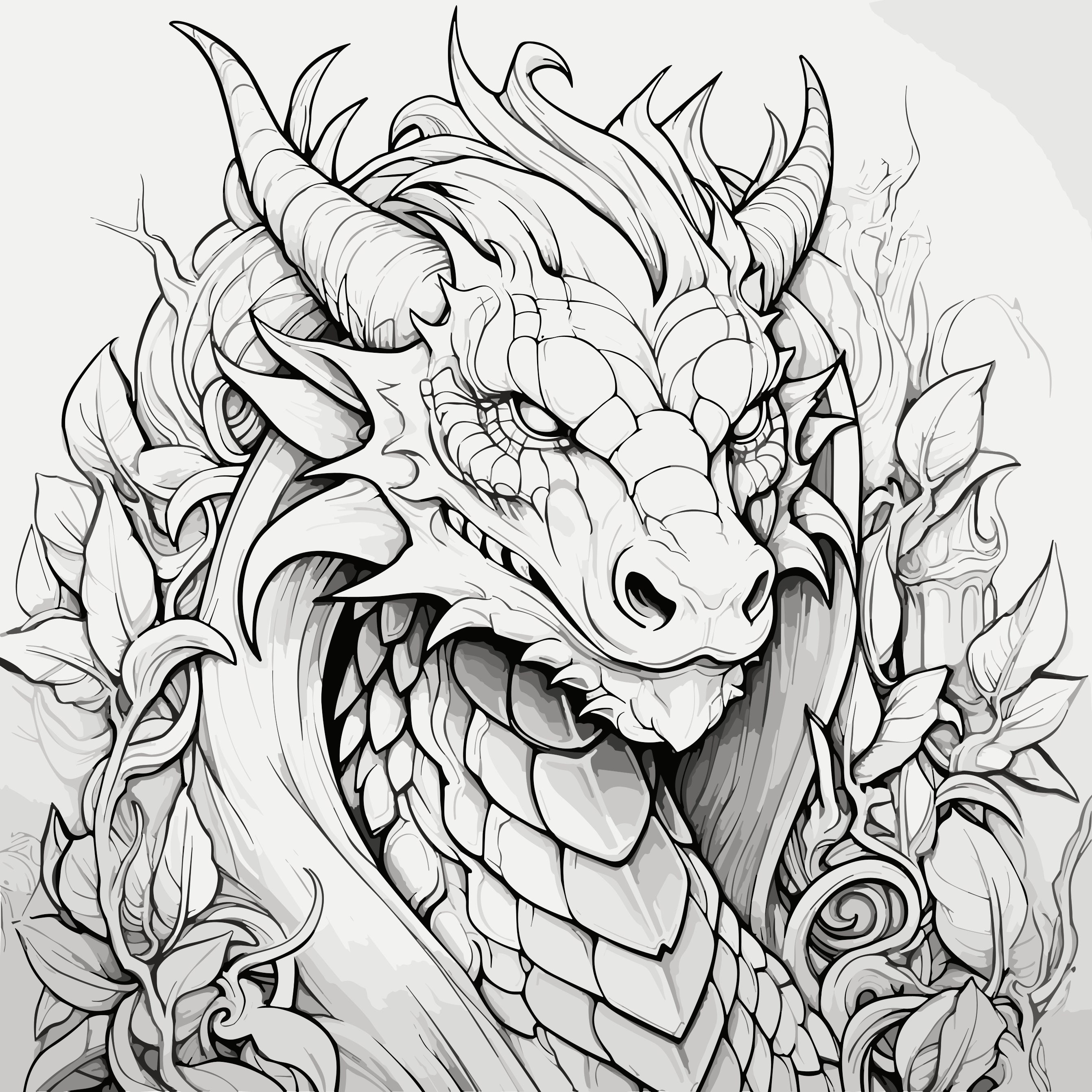 Dragon Coloring Pages, 10 Coloring Pages for Children and Adults - Etsy