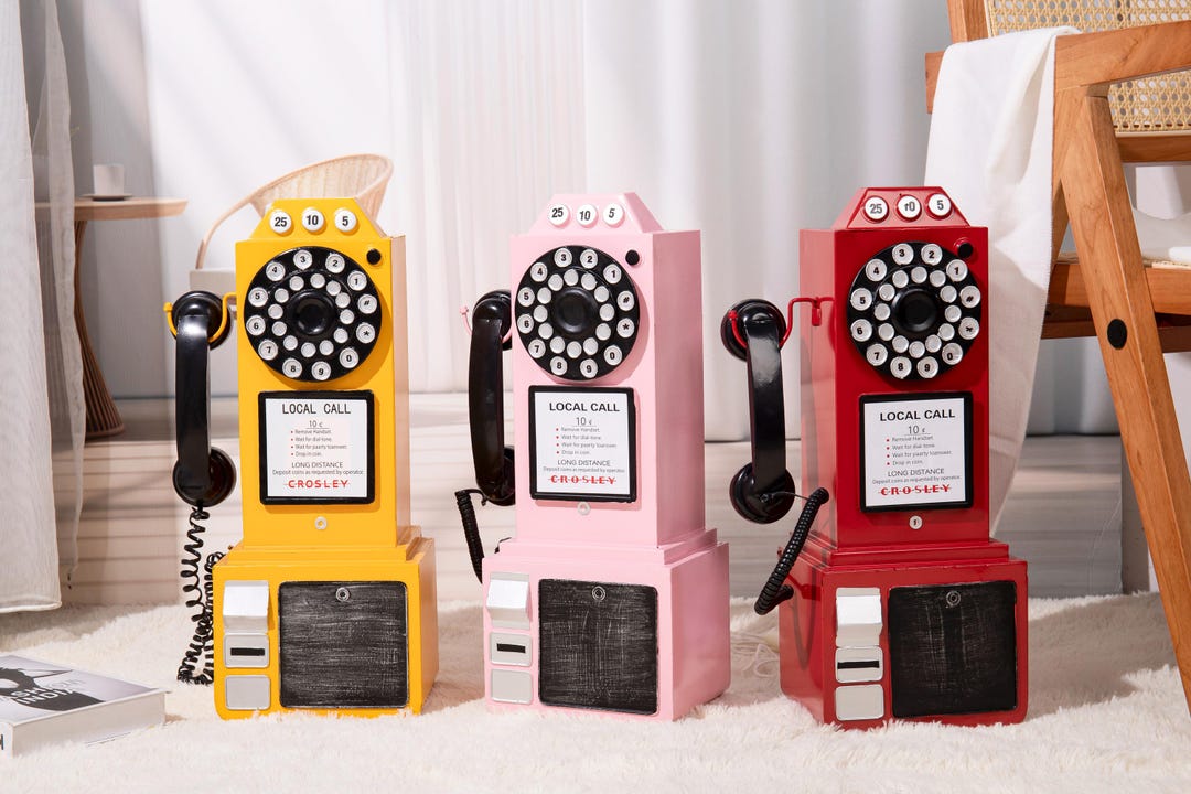 Vintage Wall-mounted Payphone | Retro Piggy Bank | Nostalgic Home Decor ...