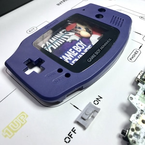 Retro Game Boy Advance Console Art | Geeky Nostalgic Wall Decor ...