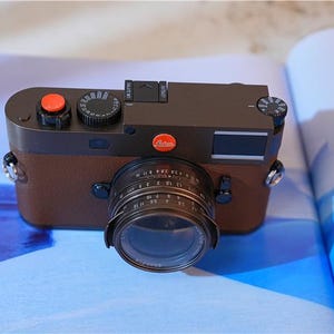 Handcrafted Vintage Leica Camera Model in Brown | Elegant Home Décor ...
