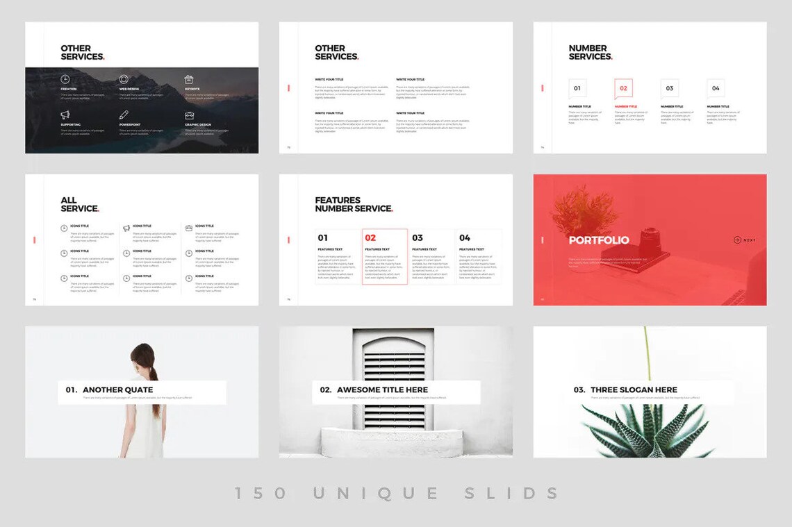 150 Unique Powerpoint Template - Etsy