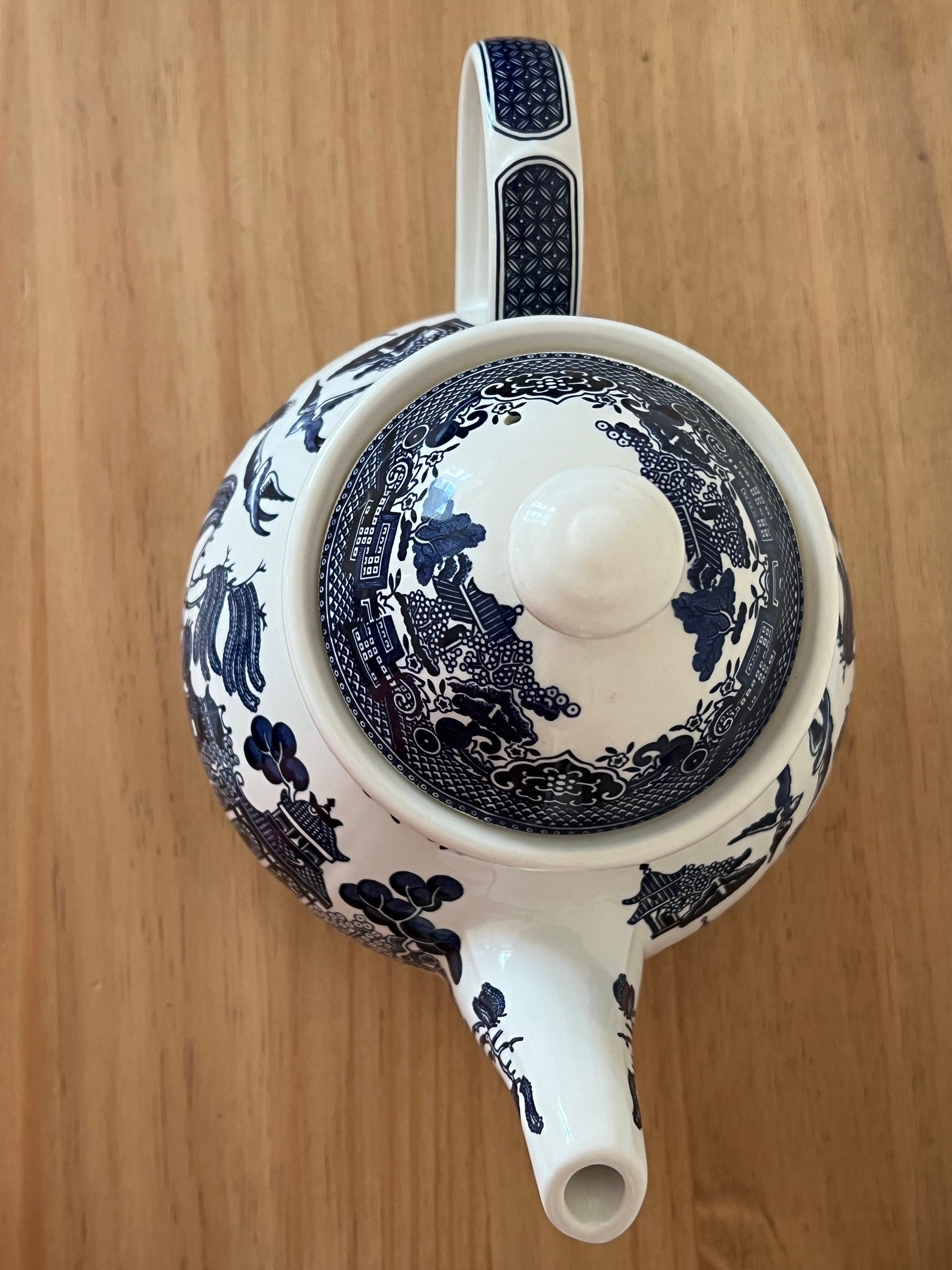 Blue Willow Tea Set by Churchill Tea Pot Milk Jug Sugar Bowl - Etsy