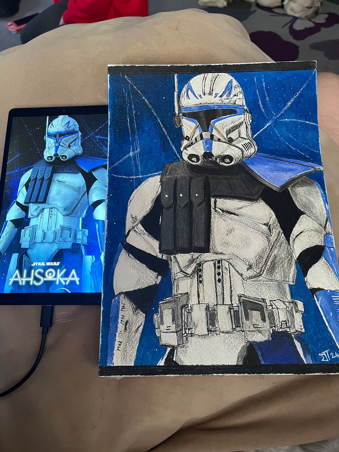 Star Wars Captain Rex Hand Drawn Art - Etsy