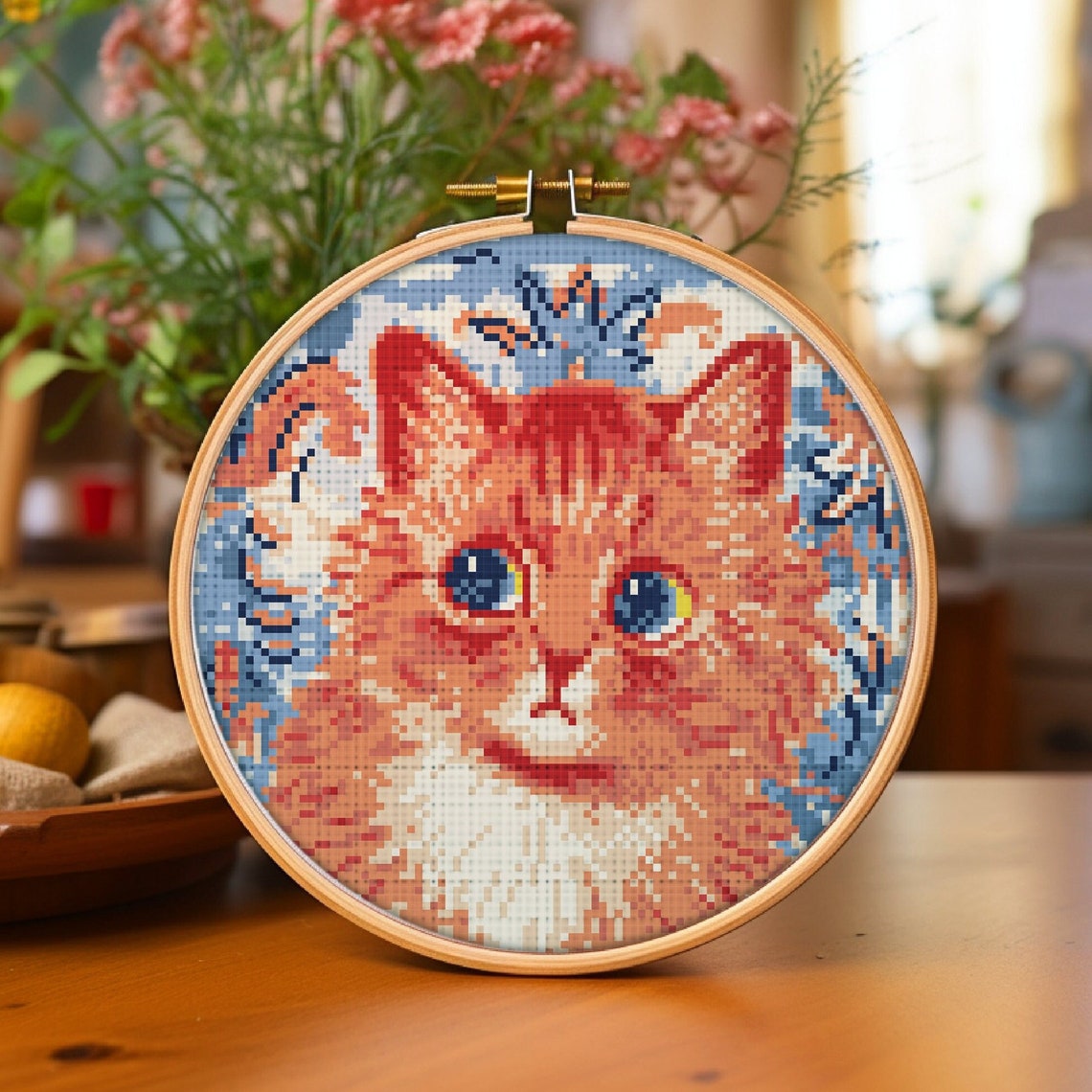Louis Wain Cat 2 Cross Stitch Pattern Embroidery Fine Art Kitten ...