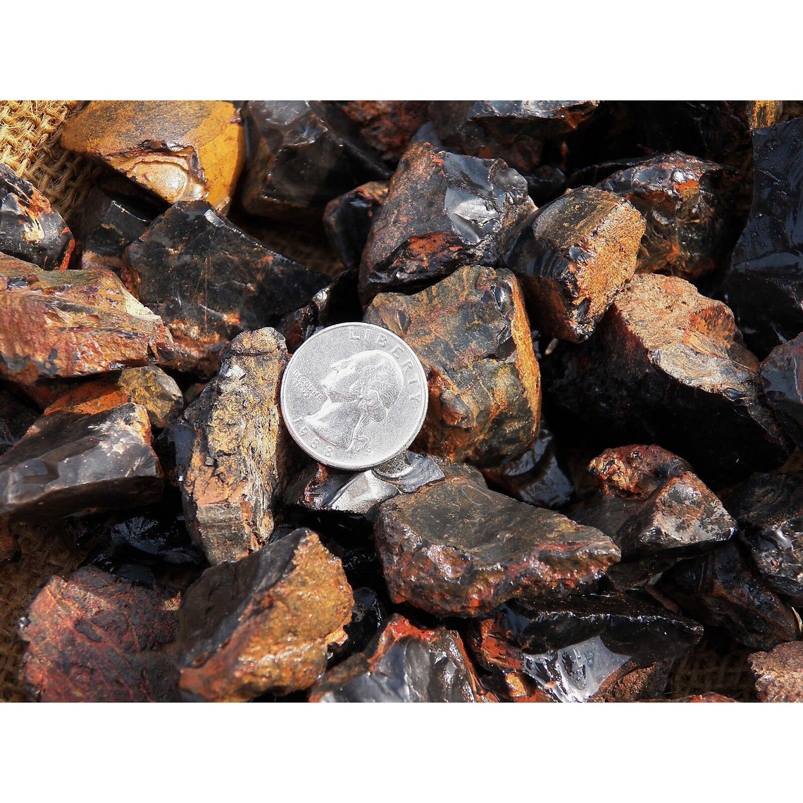 1000 Carat Lots of Black Onyx Rough Plus A Very Nice Free Faceted ...