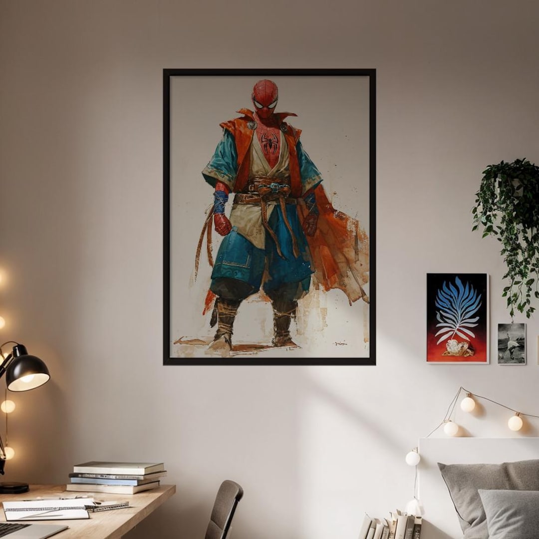 Samurai Spider-man Poster | Japanese Ronin Hero Wall Art Print | Unique ...